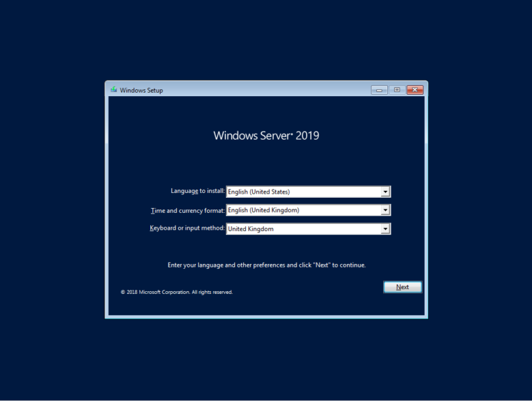 Deploying Windows Server 2019 Standard - Desktop Experience - HypervLAB