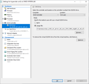 Deploying Windows Server 2019 Standard - Desktop Experience - HypervLAB