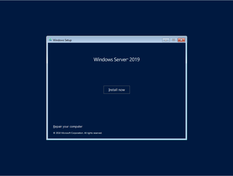 Deploying Windows Server 2019 Standard - Desktop Experience - HypervLAB