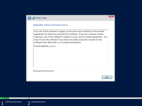 Deploying Windows Server 2019 Standard - Desktop Experience - HypervLAB